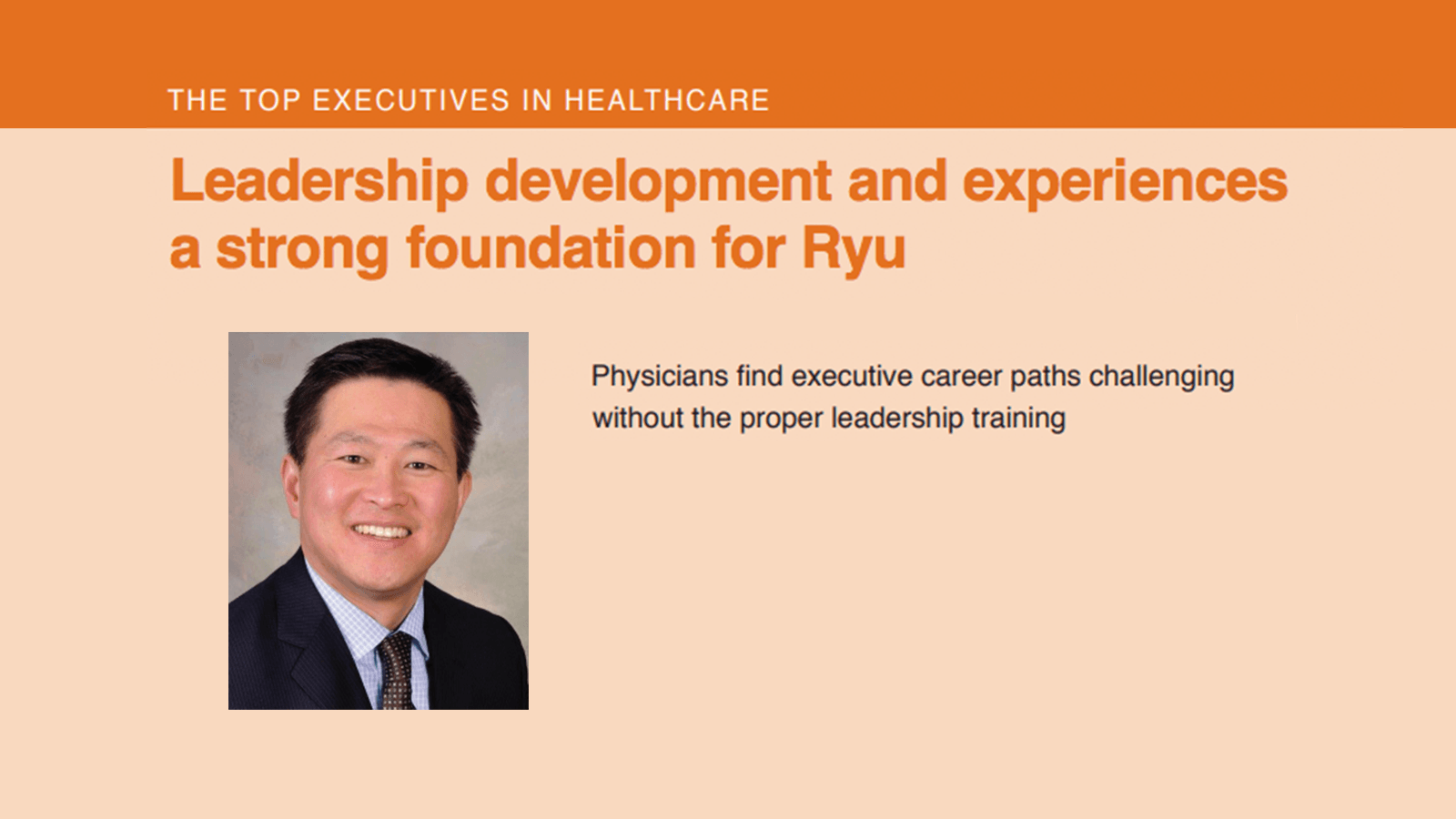 Experiences build a strong leadership foundation for Jaewon Ryu
